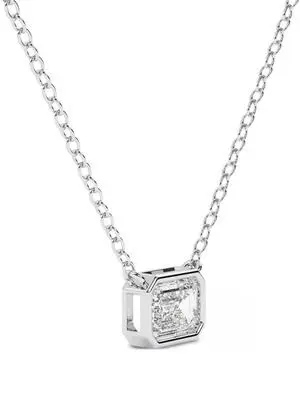 DIAMOND ESSENTIALS Emerald-cut Diamond Pendant Necklace In 14k White Gold