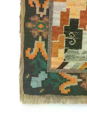 PIERRE-LOUIS MASCIA Geometric-print Fringed Scarf