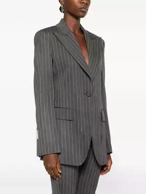 DONDUP Pinstripe Peaked Lapel Blazer