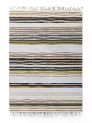 Missoni Humbert Zigzag-pattern Fringed Throw