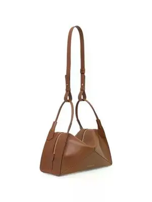 Victoria Beckham Plié Leather Tote Bag - Brown