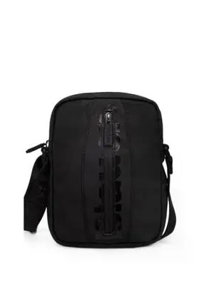 BLAUER. Logo-print Zip-fastening Messenger Bag - Black