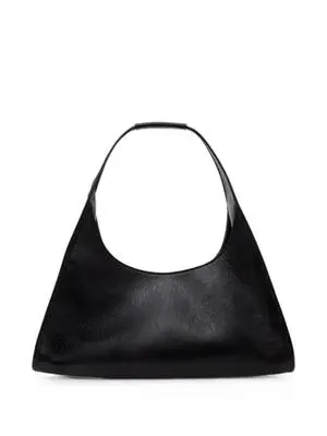 POLLINI Grained Tote Bag With Calla Flower Appliqu