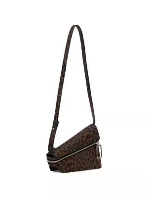 Sisley Leopard-print Asymmetric Cross Body Bag - Brown
