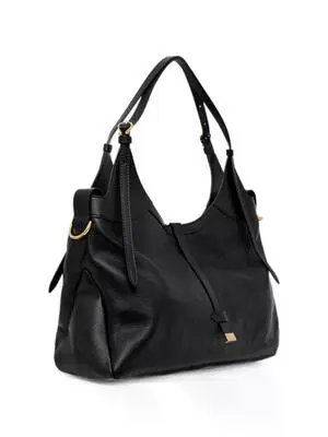 POLLINI Grained-leather Buckle-detail Tote Bag
