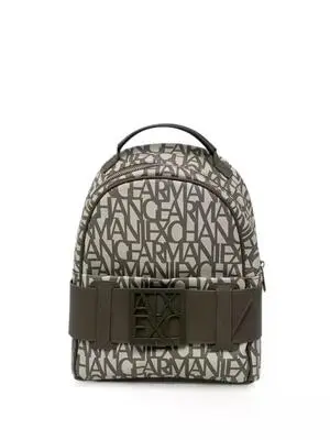 Armani Exchange Logo-print Backpack - Green