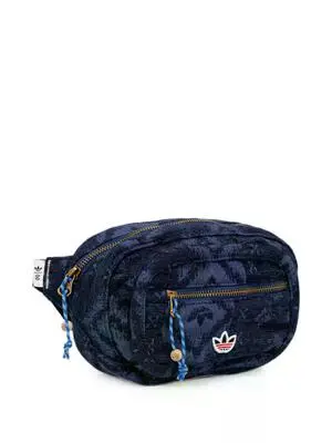Adidas X Clot Jacquard-logo Belt Bag - Blue