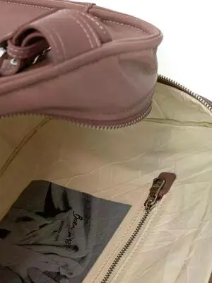 Patrizia Pepe Embossed Logo Leather Tote Bag