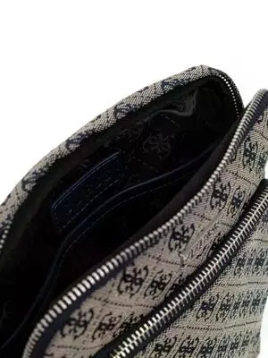 Guess Monogram-print Logo-plaque Messenger Bag