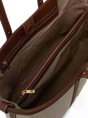 TRUSSARDI Elba Leather-trim Canvas Tote Bag
