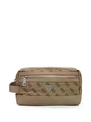 Guess Logo-print Zip-around Wash Bag
