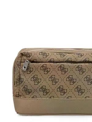 Guess Logo-print Zip-around Wash Bag