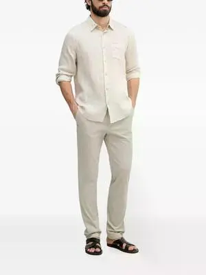 Guess Logo-embroidered Chest-pocket Shirt