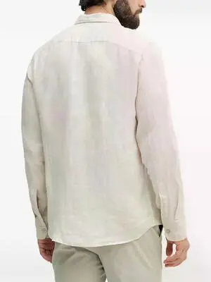 Guess Logo-embroidered Chest-pocket Shirt