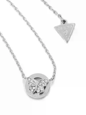 Guess Butterfly Crystal Embellished Necklace