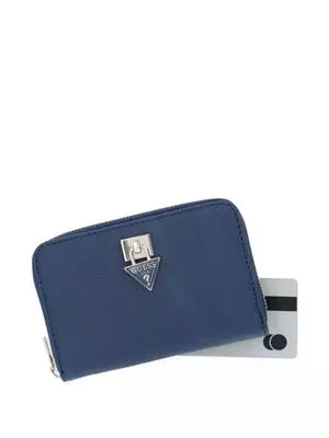 Guess Patsie Logo-plaque Zip-around Wallet - Blue