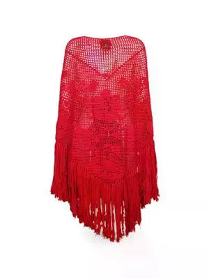 CHIARA IS Crochet-knit Fringed Shawl