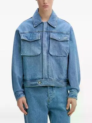 Filling Pieces Logo-plaque Flap-pocket Denim Jacket