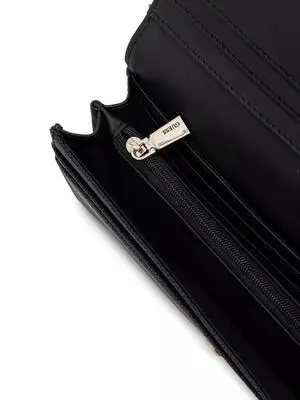 Guess Laurel Logo-plaque Foldover Wallet - Black