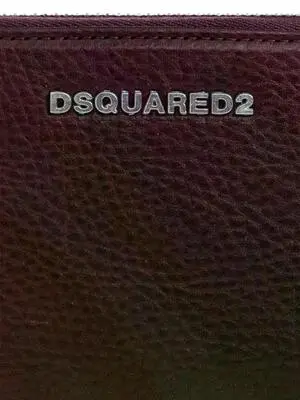 Dsquared2 Logo-plaque Pebbled-leather Wallet