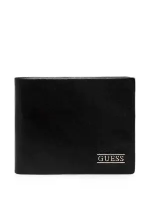 Guess New Boston Logo-plaque Bifold Wallet - Black