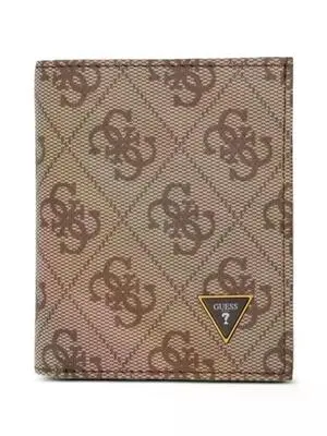 Guess Milano Monogram-print Logo-plaque Wallet - Brown