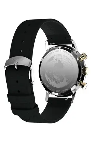 Timex® Marlin Chronograph Leather Strap Watch