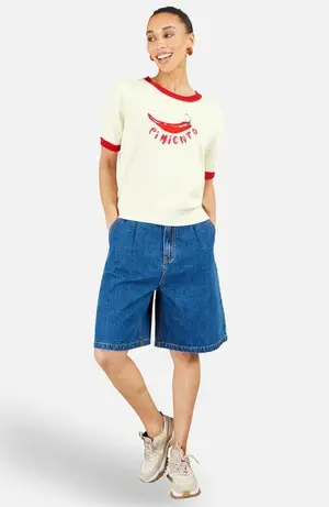 YUMI 100% Cotton Knitted Top