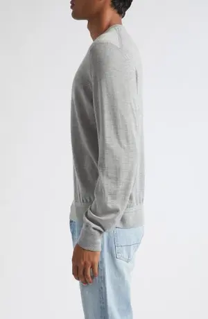 TOM FORD Fine Gauge Cashmere & Silk Sweater - Tal Light Grey