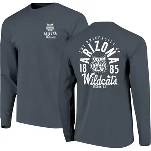 IMAGE ONE Arizona Wildcats Comfort Colors Mascot Overlay Long Sleeve T-shirt - Navy