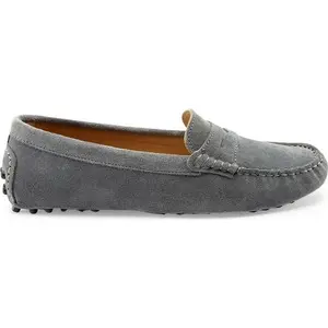 MENINA STEP Oporto Suede Moccasin Loafers - Grey Suede
