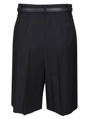 Max Mara Pleated Belted Bermuda Shorts