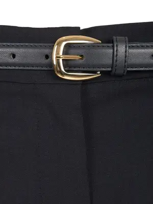 Max Mara Pleated Belted Bermuda Shorts