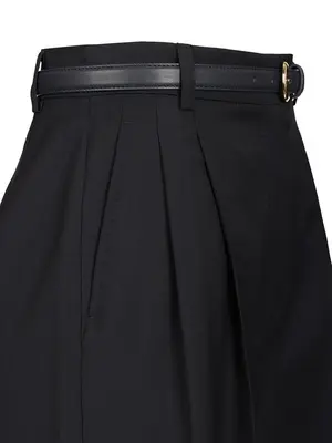 Max Mara Pleated Belted Bermuda Shorts