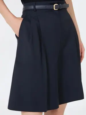 Max Mara Pleated Belted Bermuda Shorts