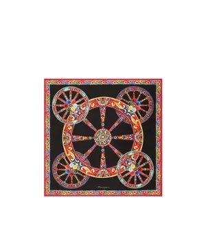 Dolce & Gabbana 50x50 Carretto-print Silk Twill Scarf - Multicolor