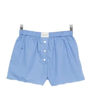 SPORTY  RICH Elastic-waist Shorts - Blue