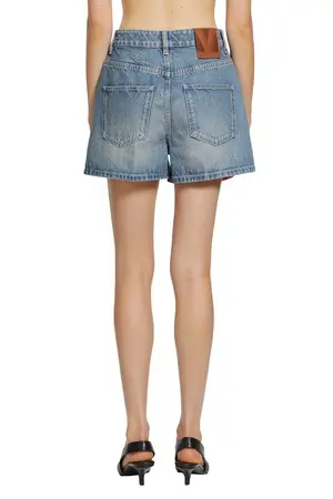 Valentino Garavani High-waisted Denim Shorts With Belt Loops