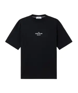 Stone Island Regular-fit T-shirt With Seasonal Archivio Print - Black