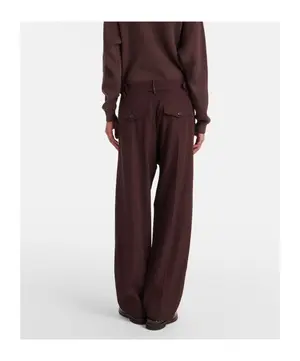 Brunello Cucinelli Wool And Cotton Straight Pants