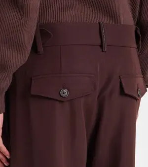 Brunello Cucinelli Wool And Cotton Straight Pants