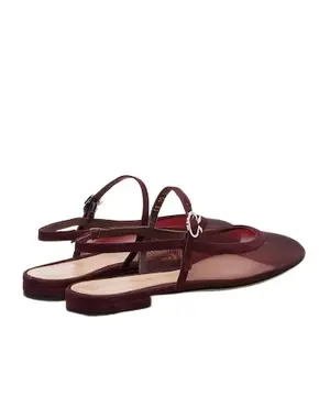 GIANVITO ROSSI Sling Organza Ballet Flats