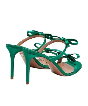 AQUAZZURA Soave 85 Satin Mules