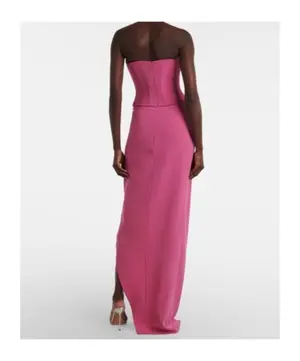 Alex Perry Draped Crêpe Corset Gown