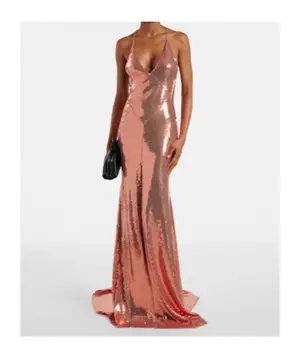 Alex Perry Open-back Sequined Gown
