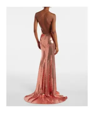 Alex Perry Open-back Sequined Gown