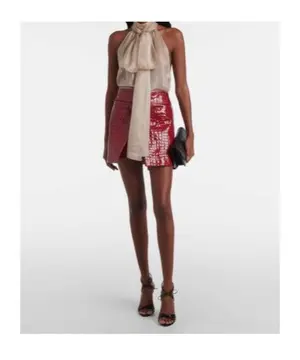 TOM FORD Croc-effect Leather Miniskirt