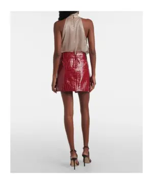 TOM FORD Croc-effect Leather Miniskirt