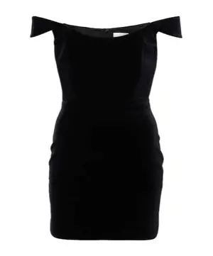 Alex Perry Off-shoulder Velvet Bustier Dress
