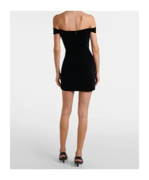Alex Perry Off-shoulder Velvet Bustier Dress